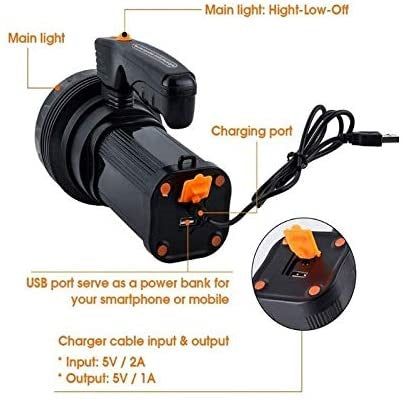 LED 55W Rechargeable Spot Flashlight – WorldTechOutlet