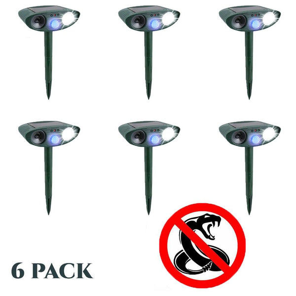 Ultrasonic Snake Repeller - PACK OF 6 - Solar Powered - Flashing Light ...